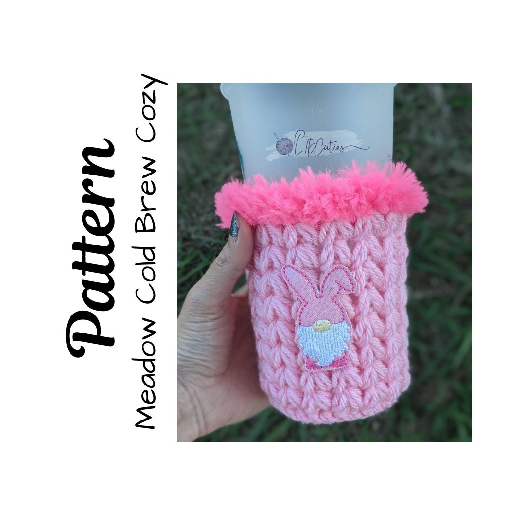 Crochet Pattern, Crochet Cold Brew Cozy, Crochet Ice Coffee Cozy ...