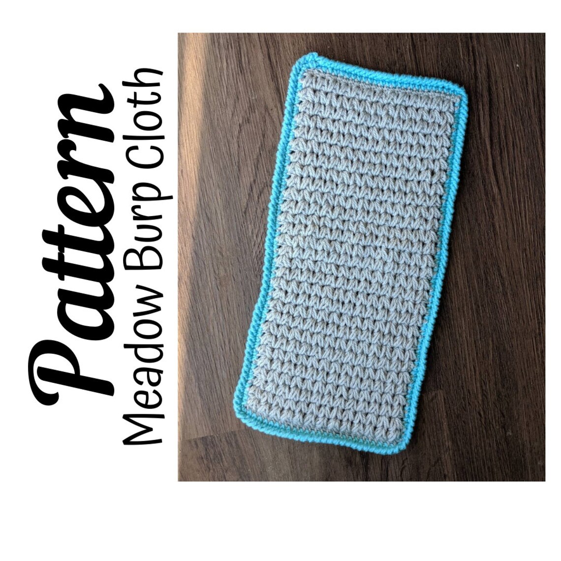 Crochet Pattern Crochet Meadow Burp Cloth PATTERN Only | Etsy