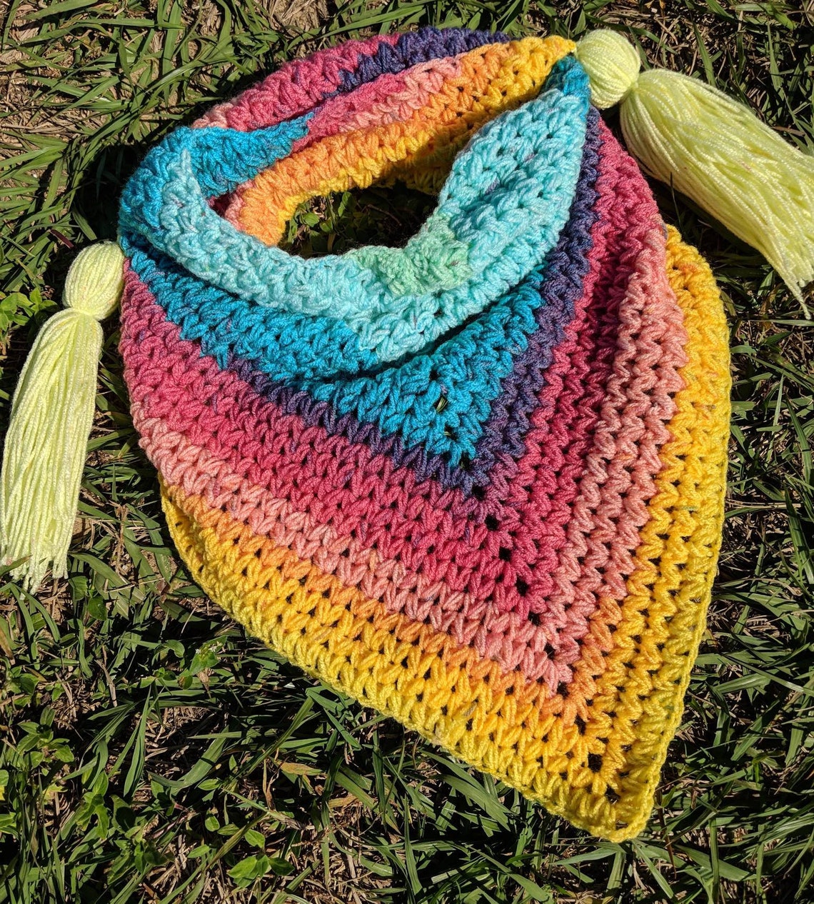 Crochet Pattern Crochet Alpine Meadows Triangle Scarf - Etsy