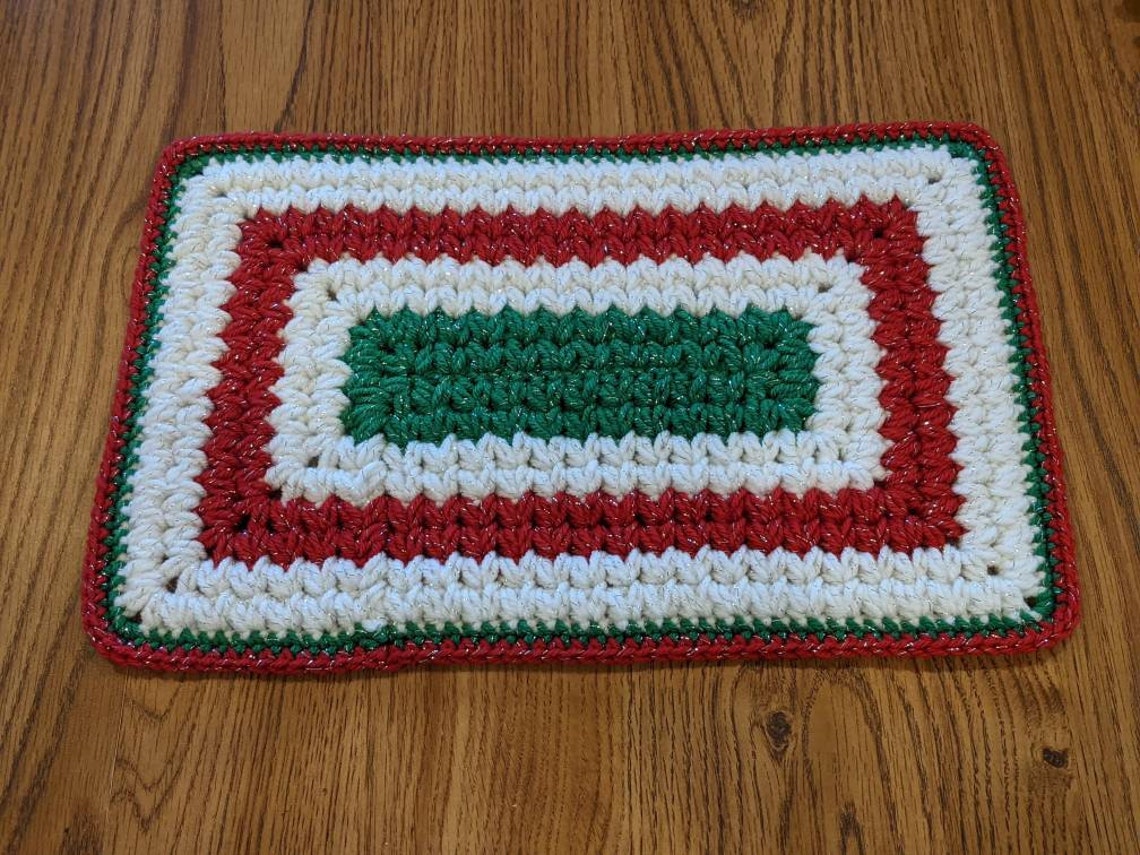 Crochet Pattern, Christmas Rectangle, Meadow Rectangle Crochet Pattern ...
