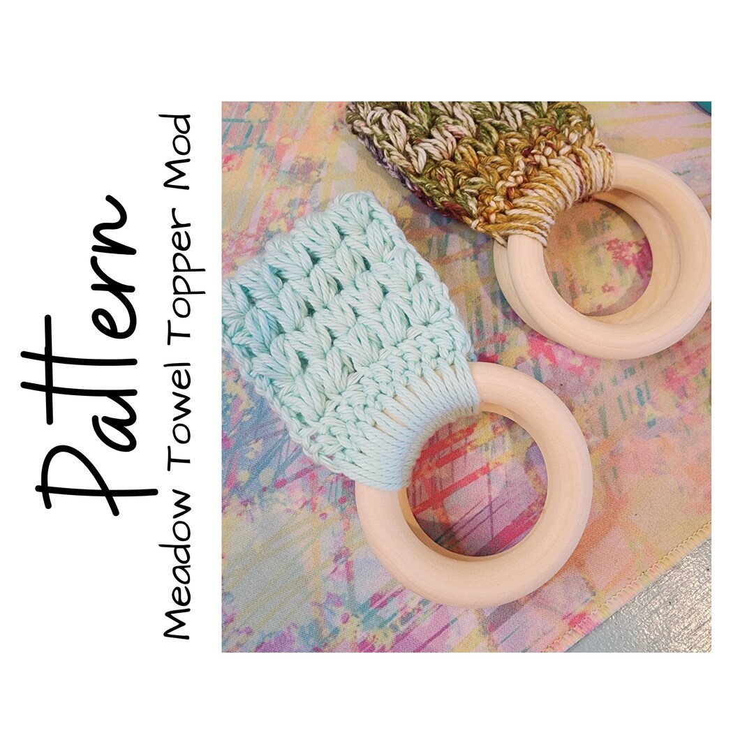 Crochet Pattern, Crochet Towel Topper, Crochet Meadow Towel Topper Mod ...