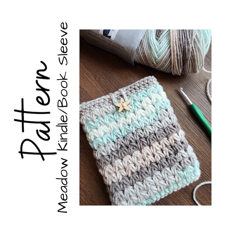 Crochet Pattern Crochet Book Sleeve Crochet Meadow - Etsy