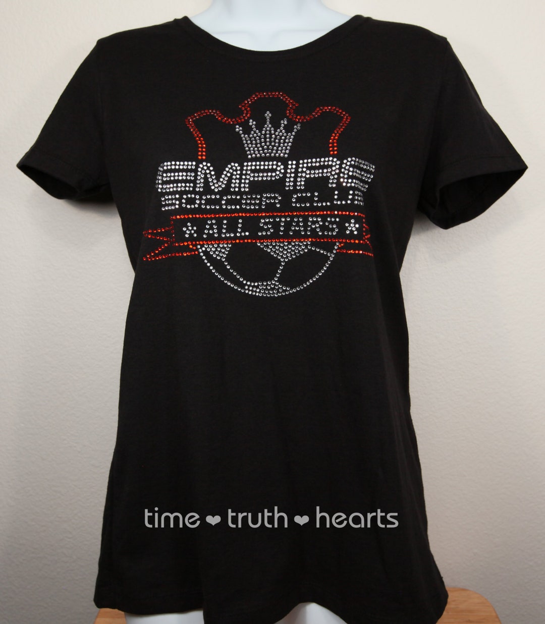 Empire Soccer Club All Stars Logo (9.25"x7.75") Rhinestone T Shirt or ...