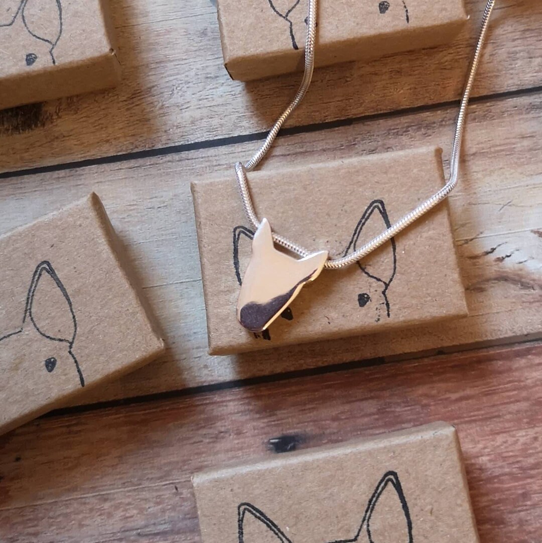 Big Bully Chunky Solid Silver or Gold Pendant on Snake Chain Necklace ...