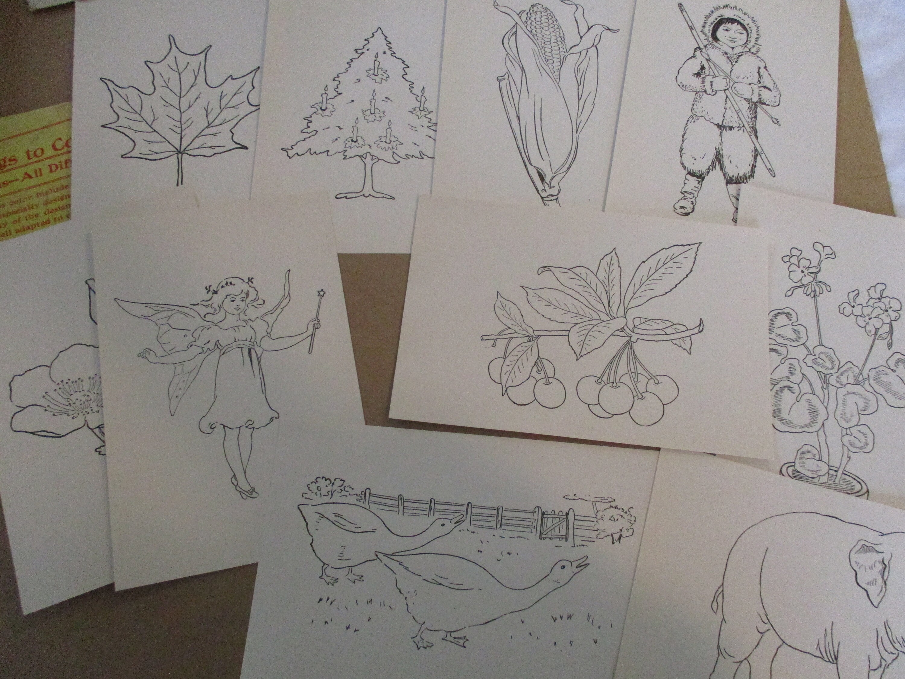 1940s DRAWINGS TO COLOR 49 of Them Ideal School Supply Co. - Etsy