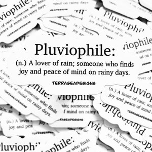 Aesthetic Waterbottle Sticker, Computer Laptop Sticker, Weather Rain ...