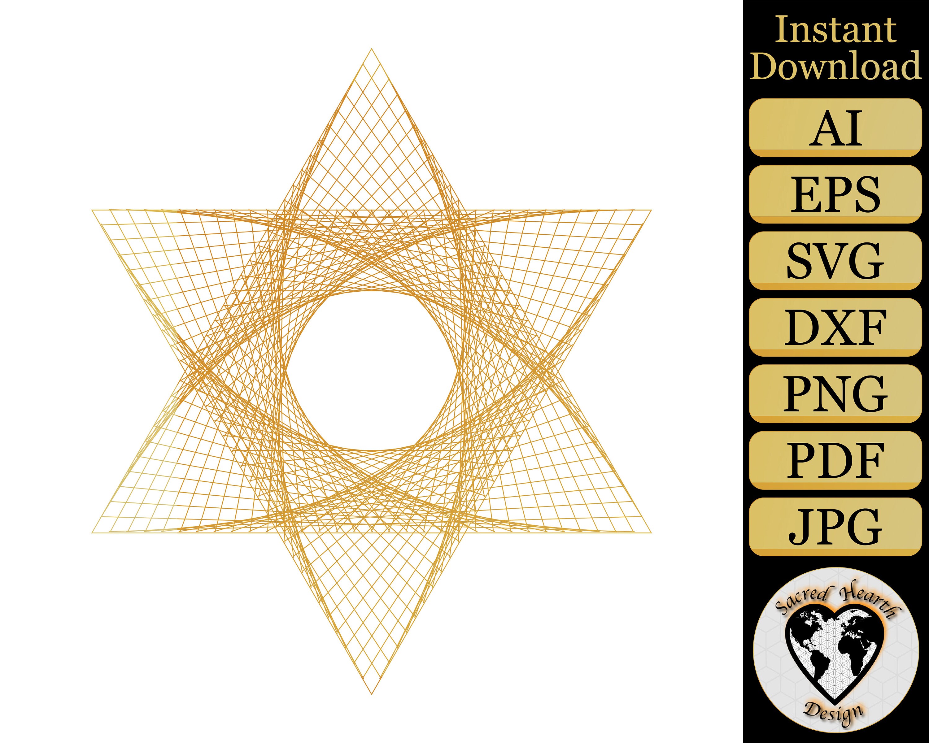 Line Designs Geometry Star