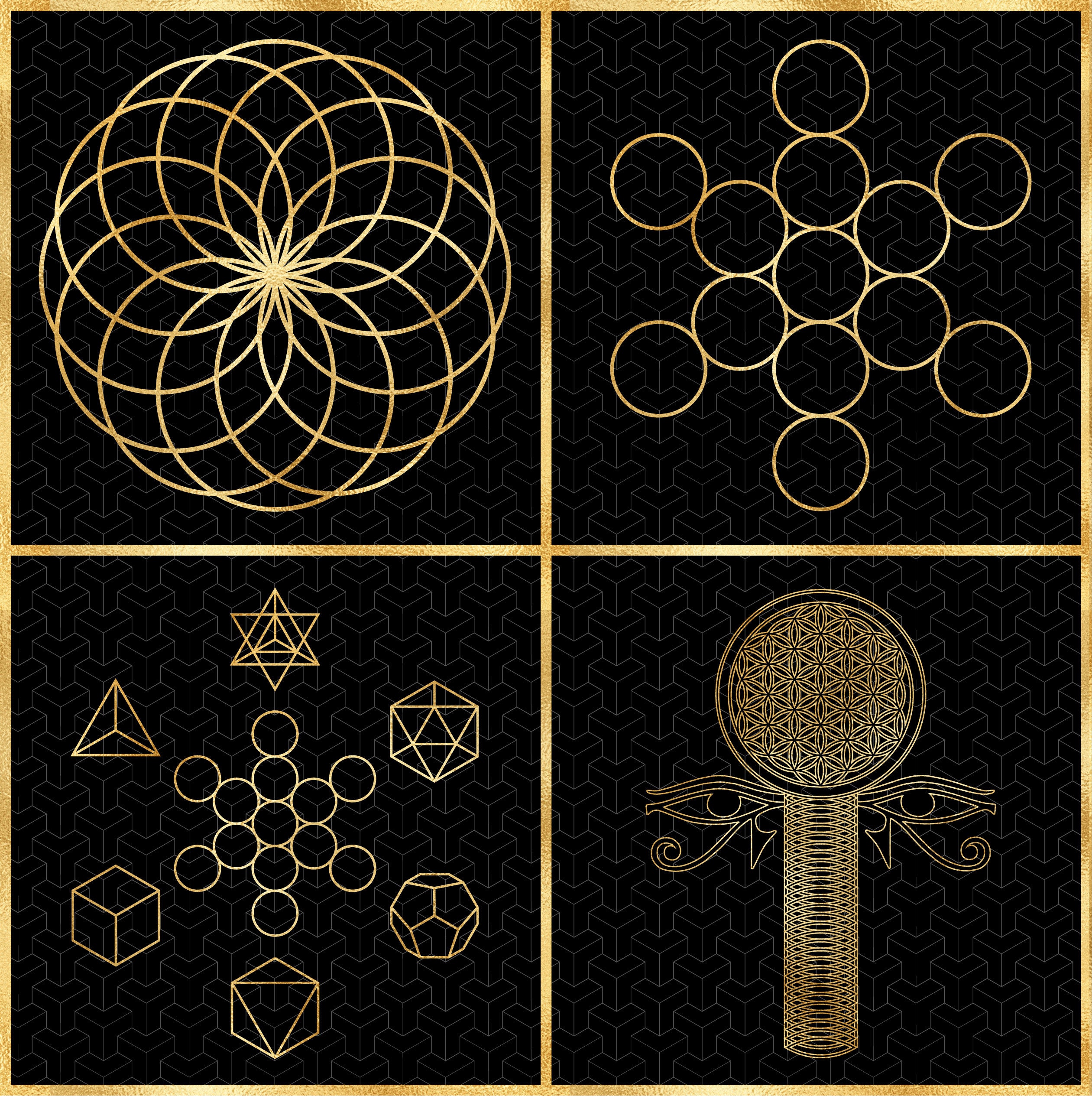 16 Sacred Geometry SVG Pack / Geometric Linework Vector Pack / - Etsy ...