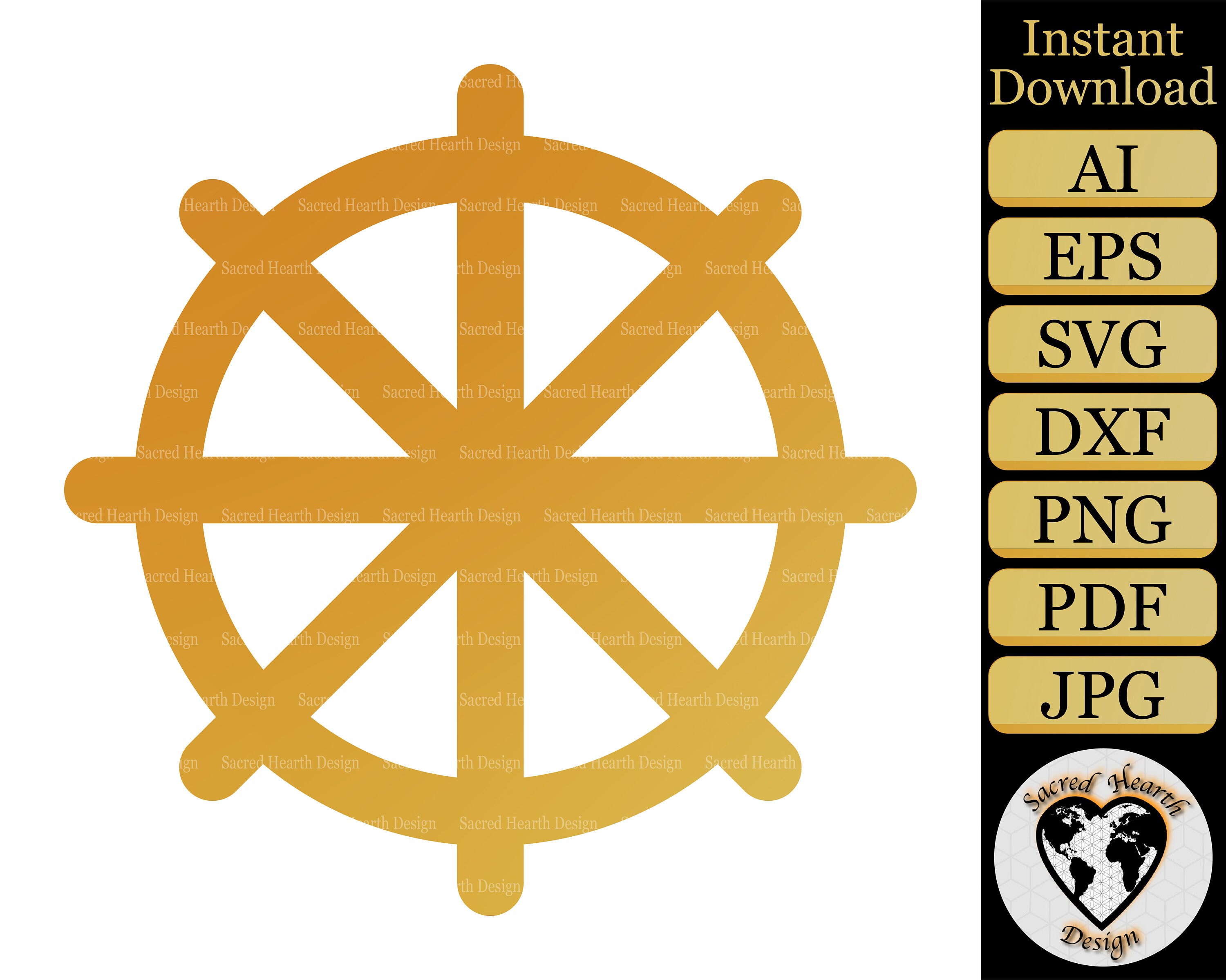 Dharma Wheel SVG / Dharmachakra Svg / Buddhist Svg / Yoga Svg | Etsy