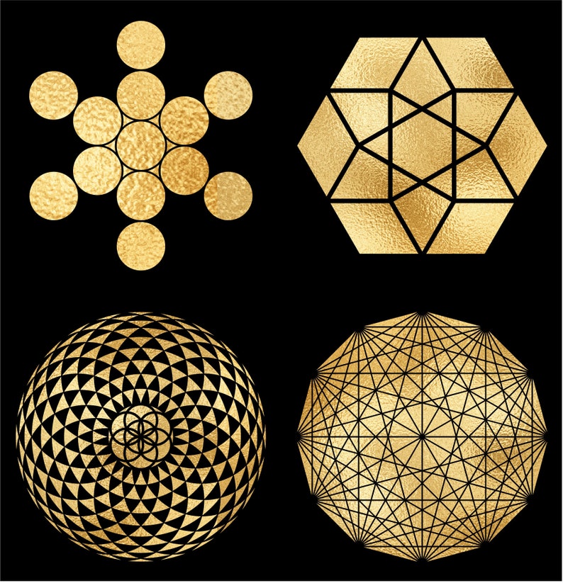 12 Sacred Geometry Vector Set / Sacred Geometry Stencil SVG / - Etsy