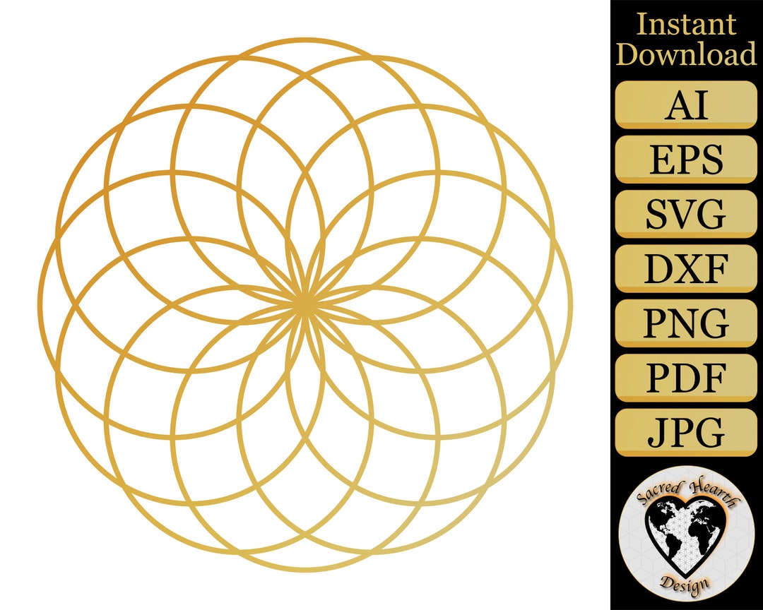 Torus Mandala Vector / Geometry SVG / Commercial Clip Art / Printable ...