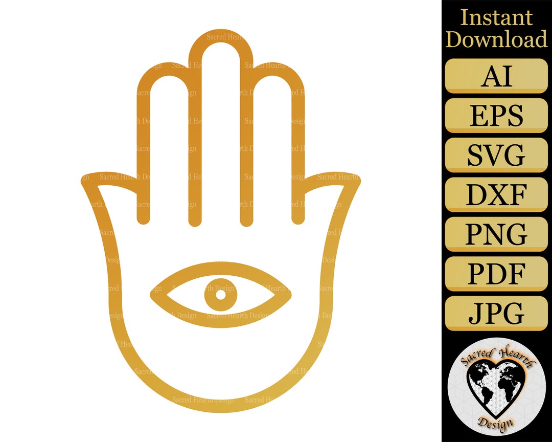 Hamsa Hand SVG Cut File / Hamsa Clipart / Hamsa Vector / Yoga Svg ...