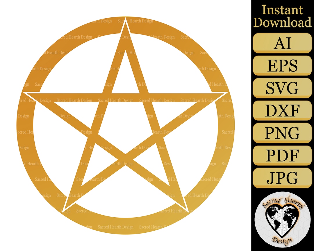 Pentagram SVG / Pentacle SVG / pagan svg / wiccan svg / - Etsy Portugal
