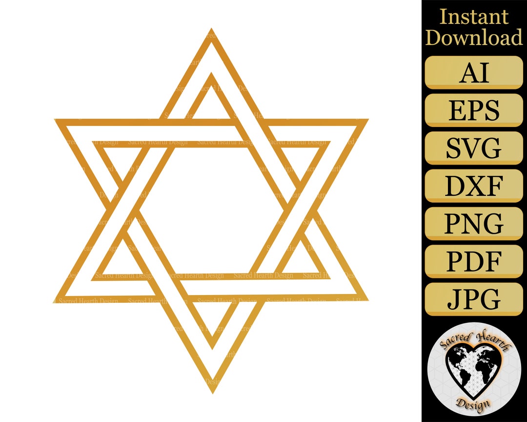 Star of David SVG / Jewish Star SVG / Star Svg / Hebrew Svg / Religious ...
