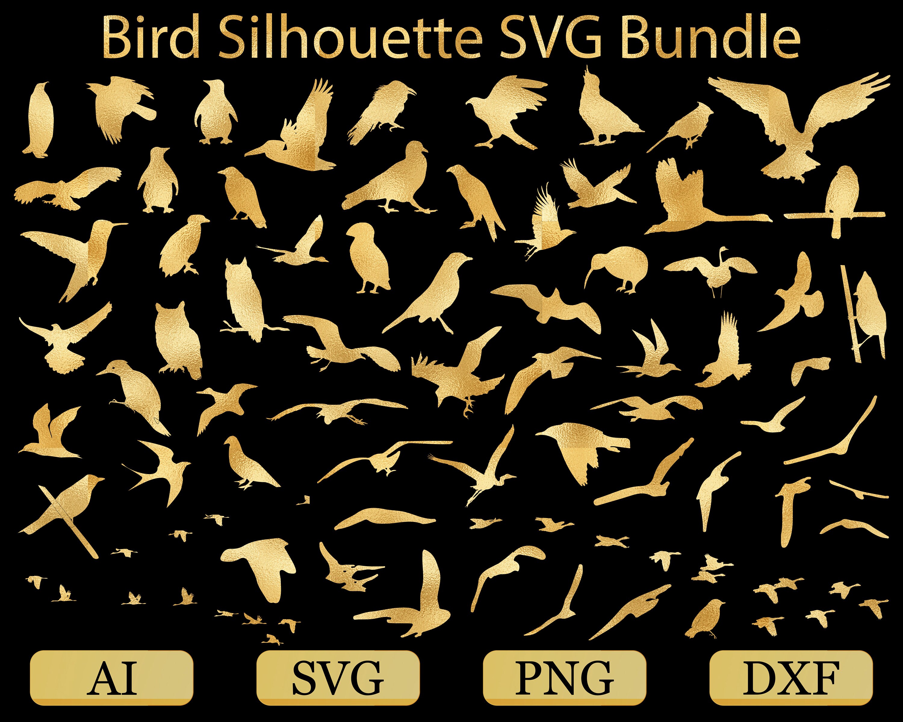 Bird SVG Bundle / Birds Clipart / Bird Silhouette / Birds Svg | Etsy