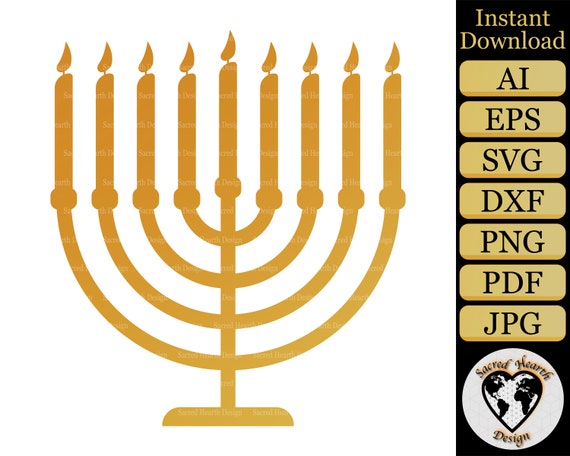 Menorah SVG Cut File / Hanukkah Clip Art / Hanukkah Svg / | Etsy