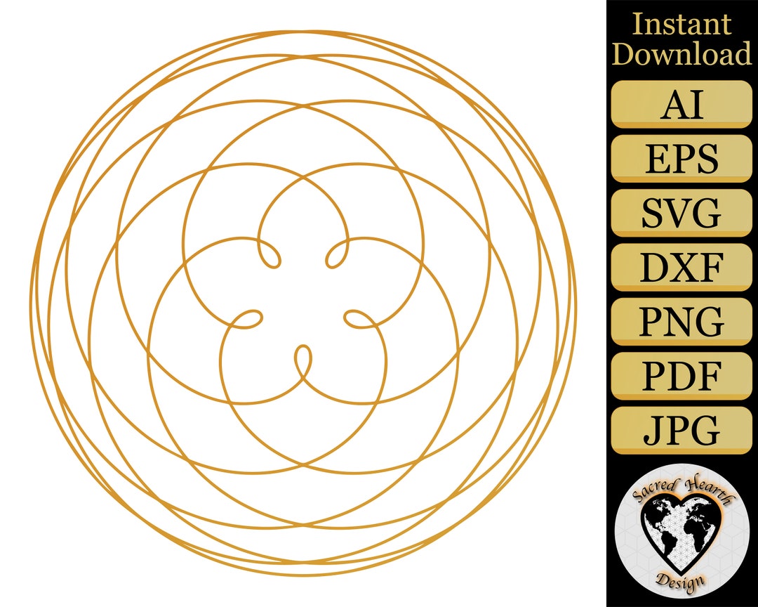 Pentagram de Venus SVG fichier / Sacred Geometry SVG / Sacred Geometry ...