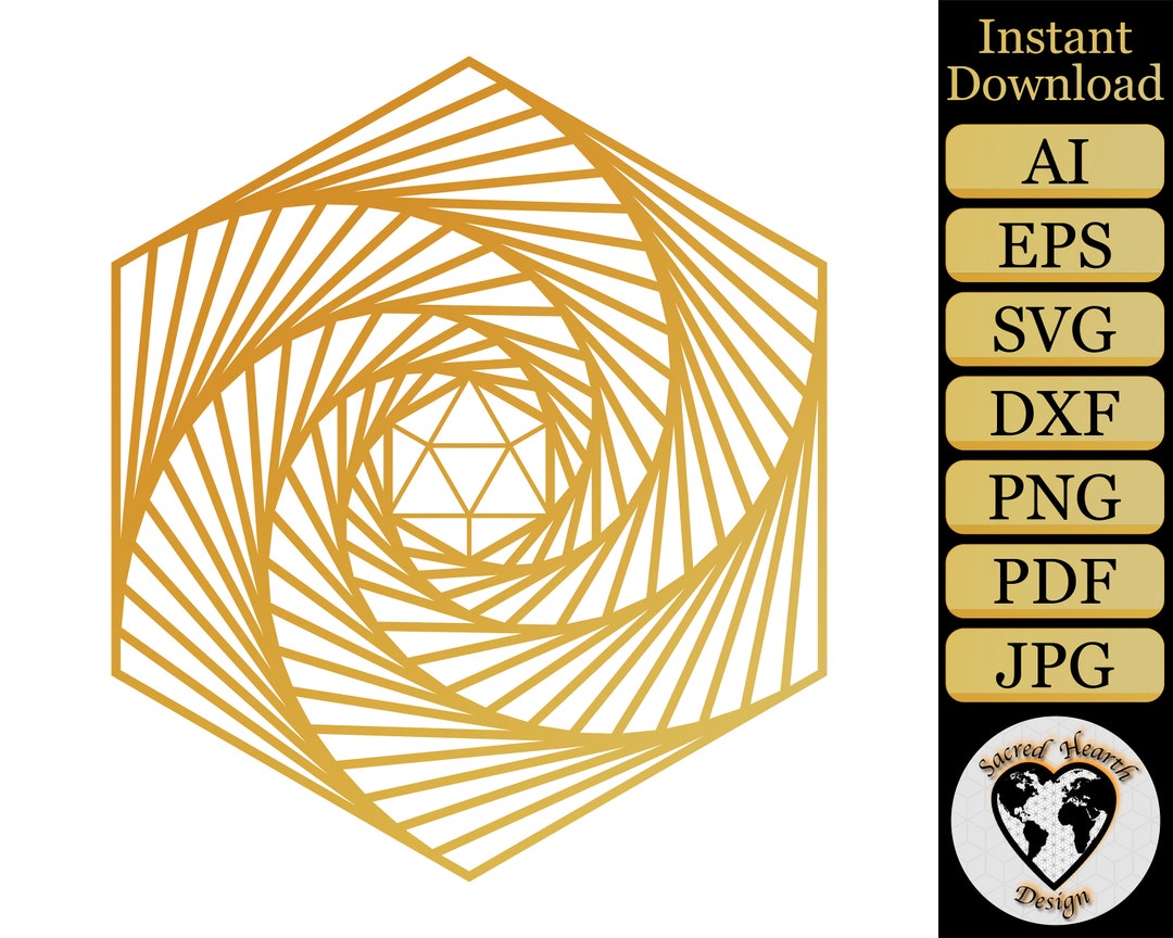 Geometric Vortex Clip Art / Geometry Vector Art / Logo Clip Art ...