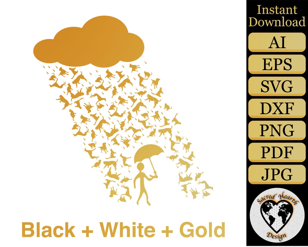 Raining Cats and Dogs SVG Raining Cats and Dogs PNG Raining Cats and ...