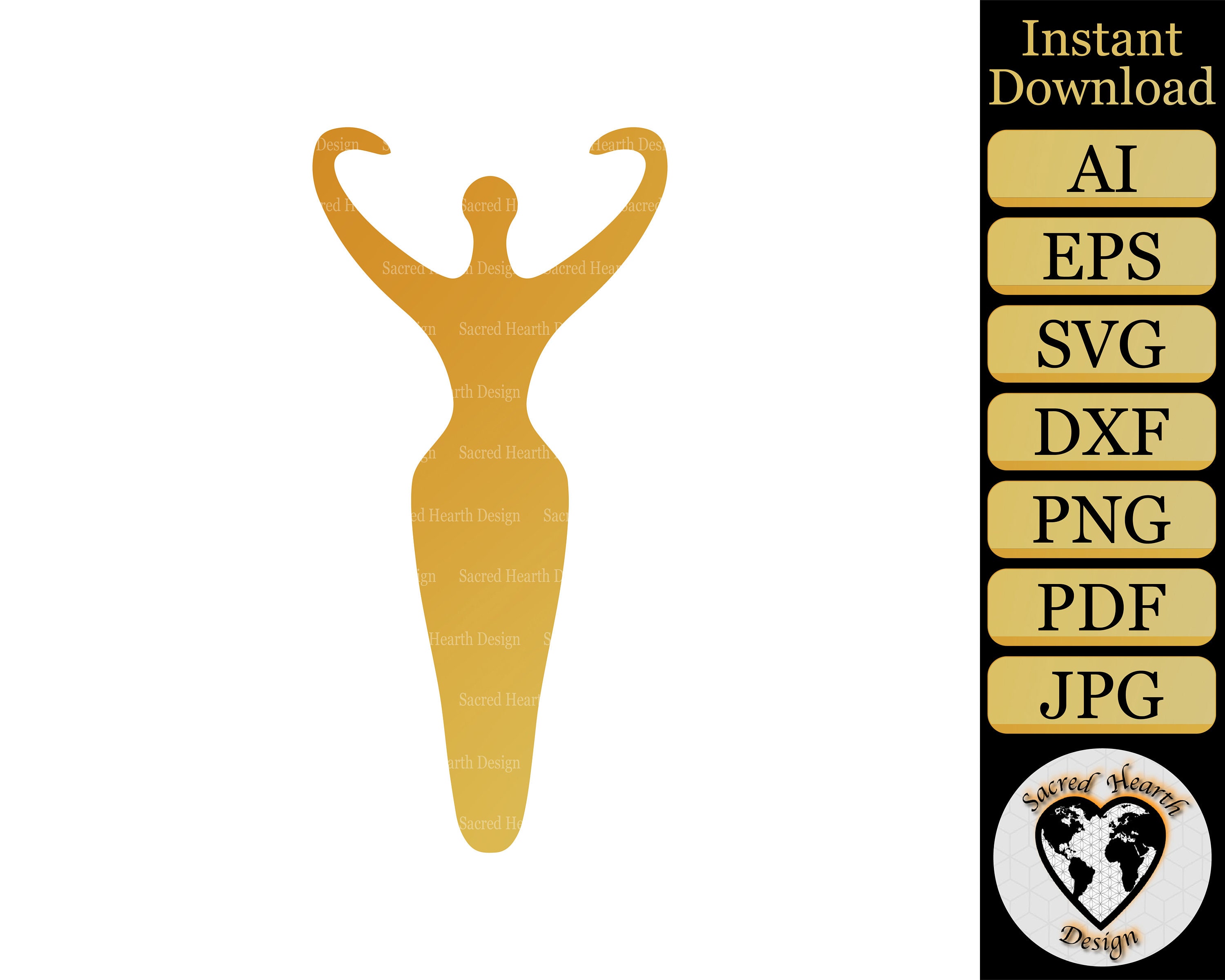 Fertility Goddess SVG / Spiral Goddess SVG / Wiccan Goddess - Etsy