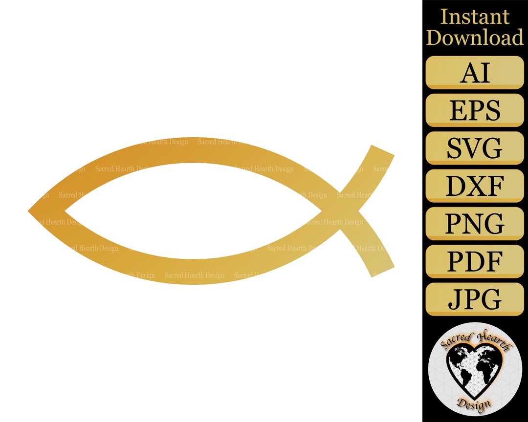 Christian Fish SVG Cut File / Jesus Fish Svg / Religious Svg / Faith ...