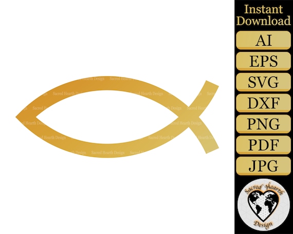 Christian Fish SVG Cut File / Jesus Fish Svg / Religious Svg / | Etsy