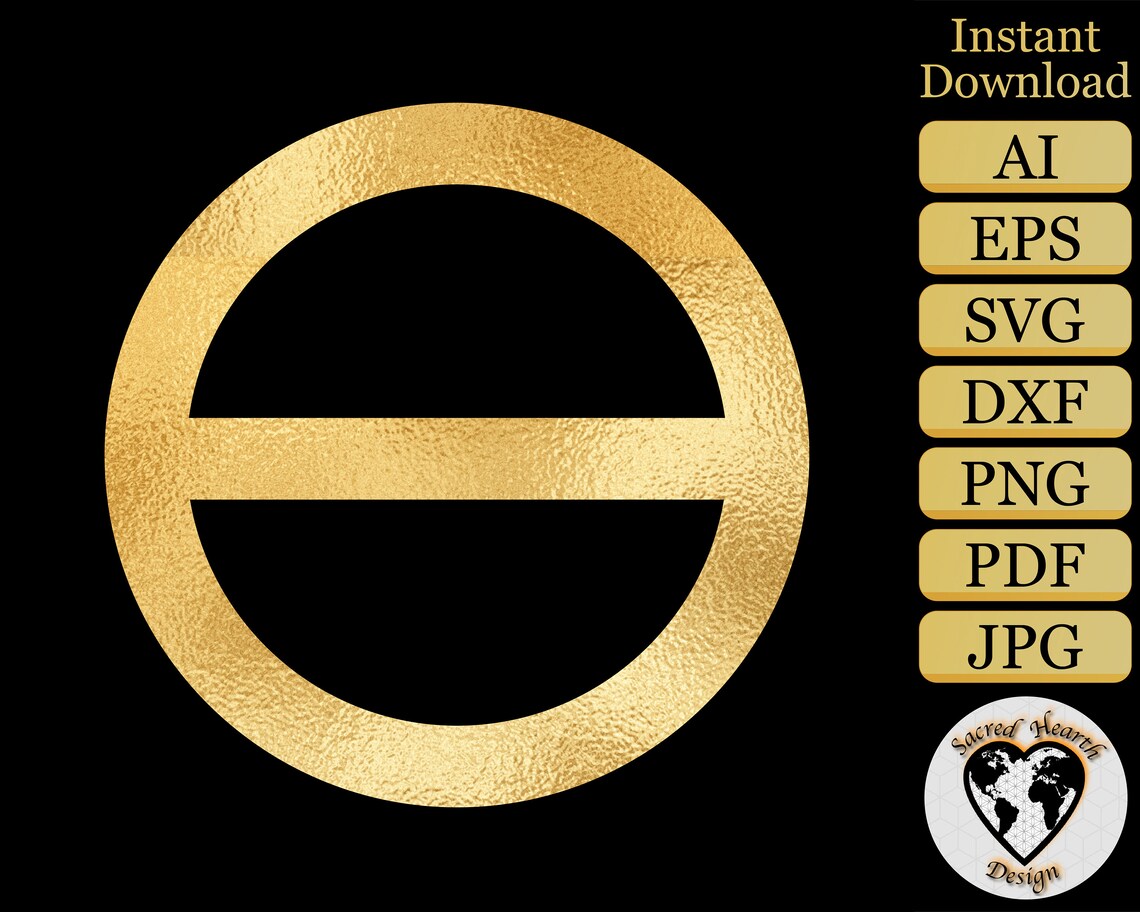 Salt Alchemy Symbol / Apothecary / Occult / Alchemy Symbols / - Etsy Israel