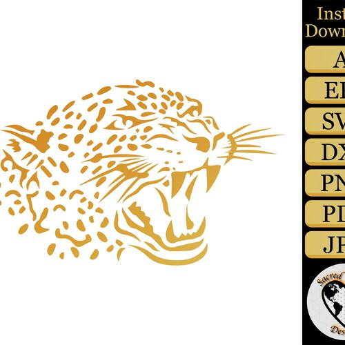 Jaguar Head. Cut Files for Cricut. Clip Art Silhouette eps - Etsy
