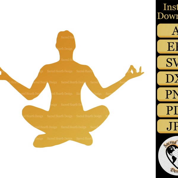 Meditation Svg - Etsy