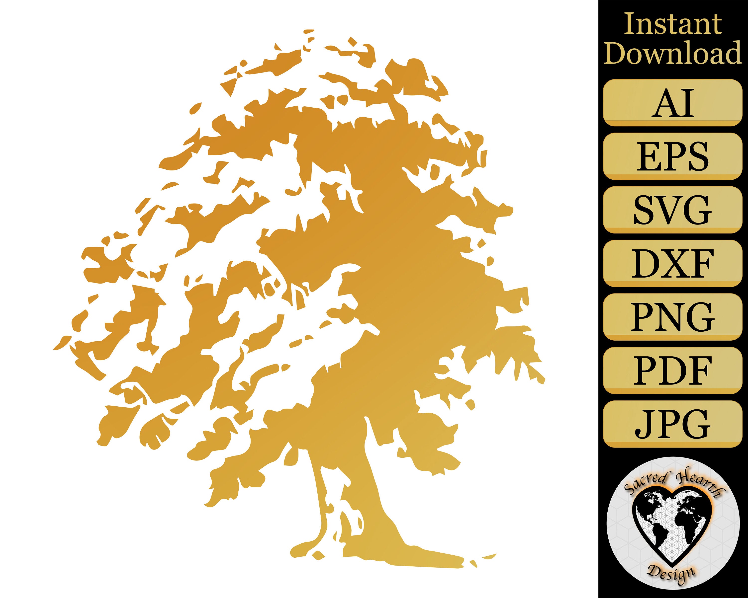 Oak Tree SVG / Tree SVG / Tree Clipart / Forest SVG / Forest - Etsy