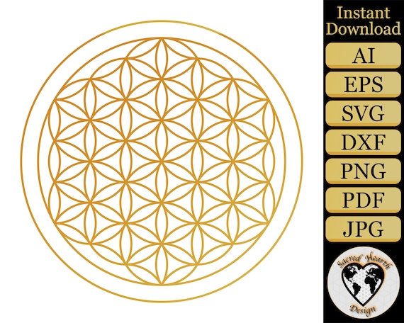Flower of Life Vector SVG / Commercial Clip Art / Geometry | Etsy