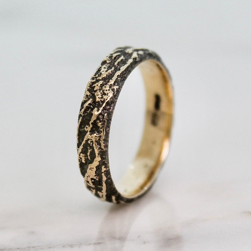 Rustic Wedding Ring - Etsy
