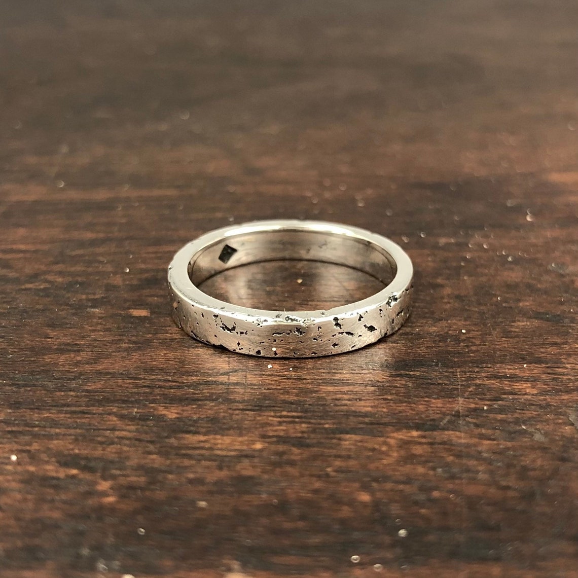 Thin Silver Ring Elegant Simple Band Rustic Sterling Silver - Etsy