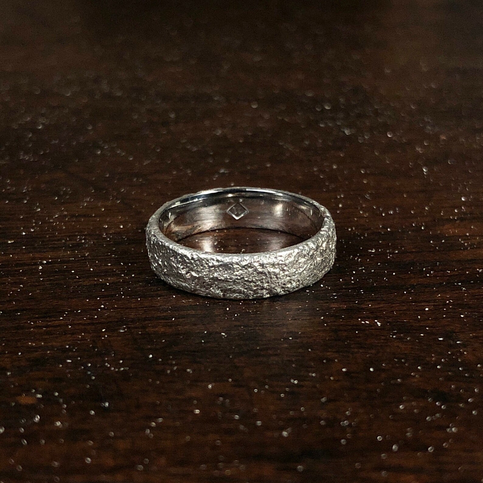 Silver Ring, Sand Cast Wedding Band, Men's/women's Silver Band ...