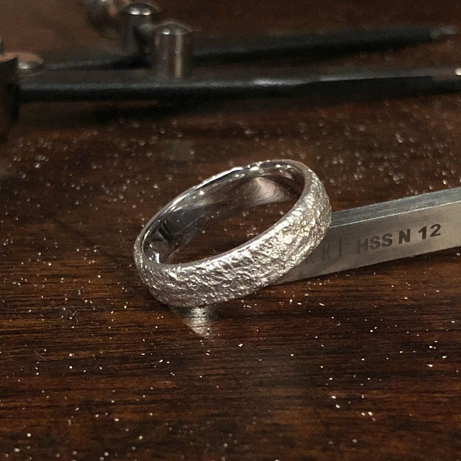 Silver Ring, Sand Cast Wedding Band, Men's/women's Silver Band ...