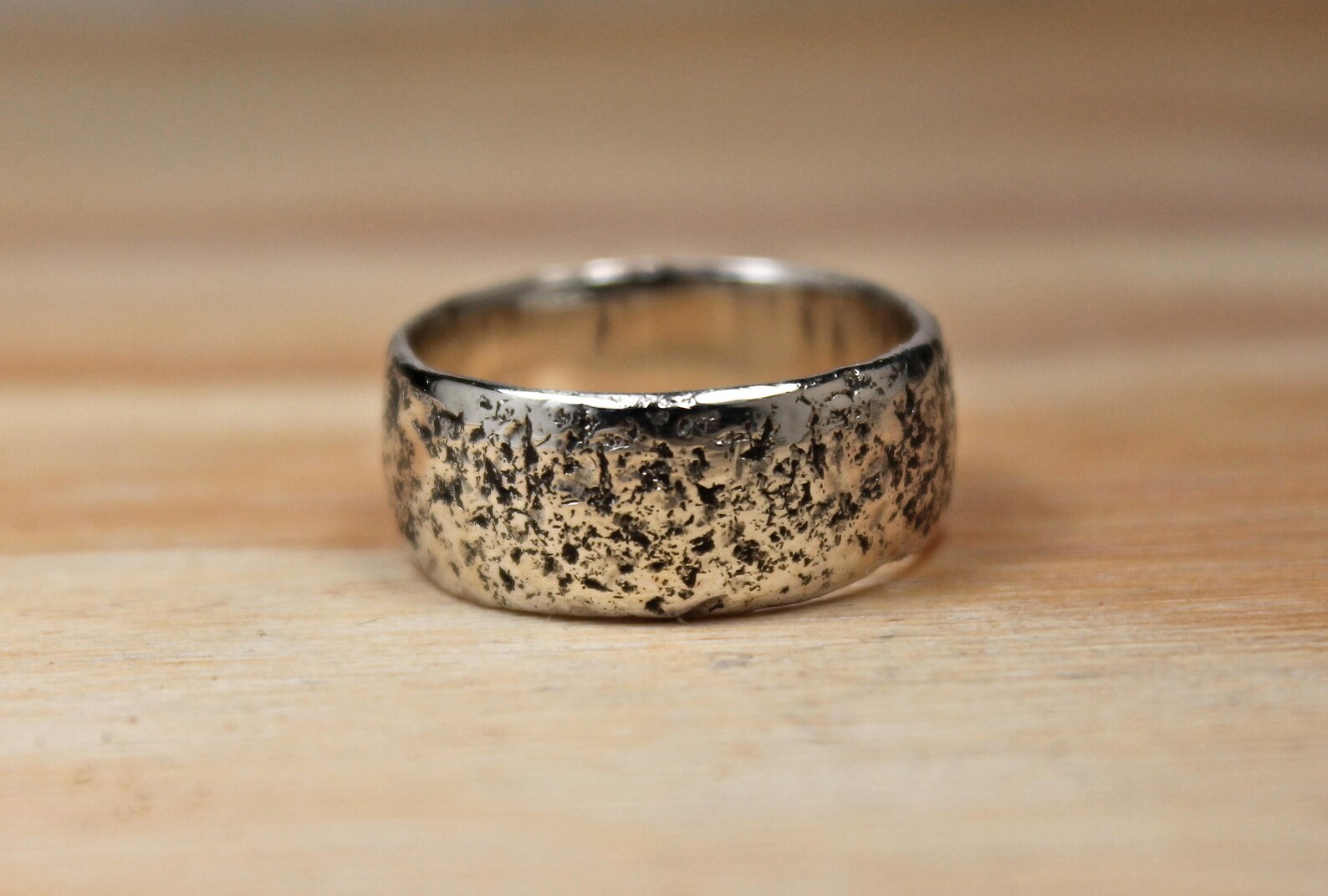 Chunky Silver Ring Hand Hammered Band 7mm Men's Textured - Etsy UK