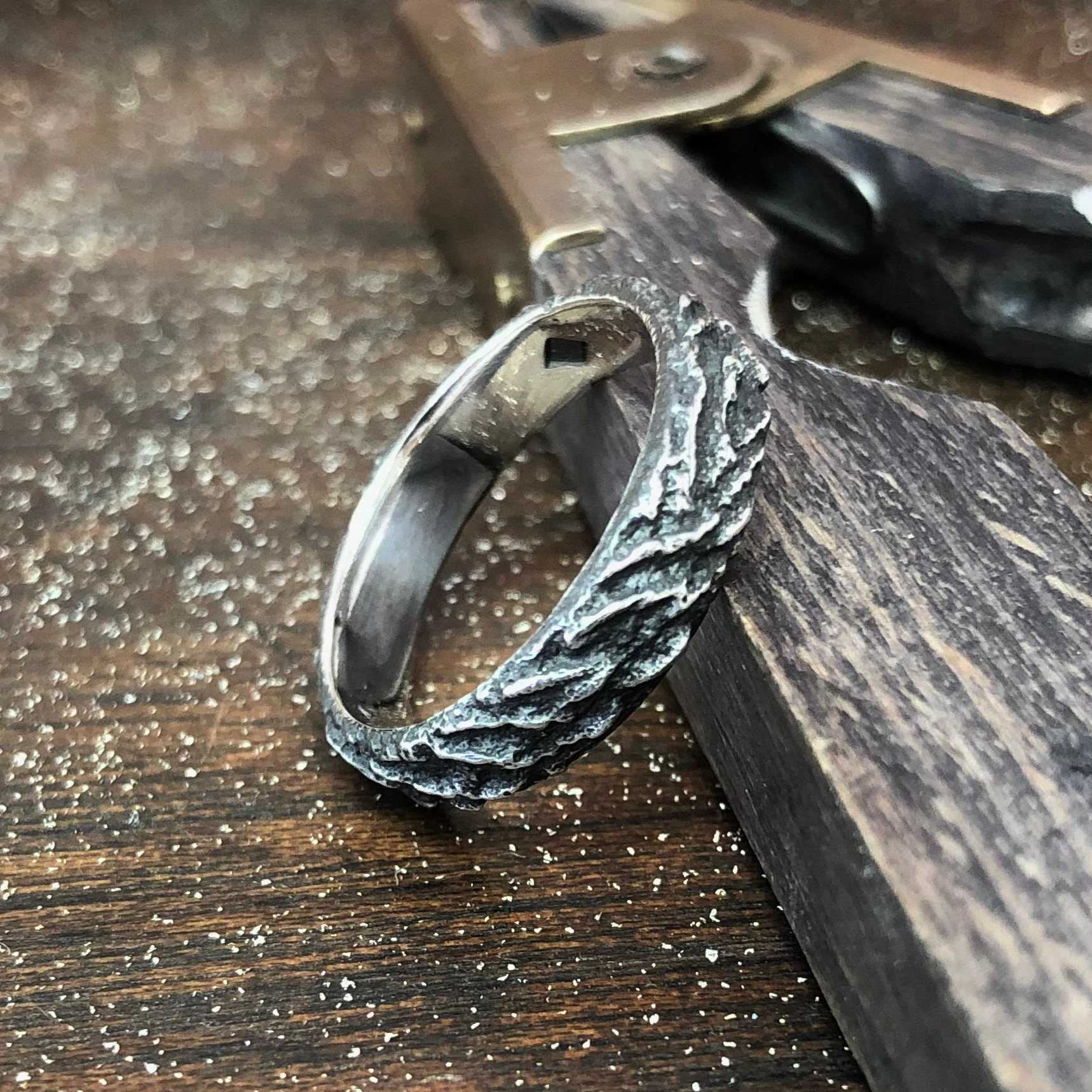 Black Mountain Ring, Viking Ring, Lava Ring. - Etsy UK