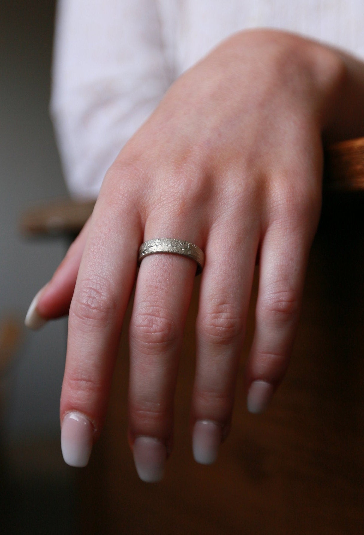 Silver Ring Sand Cast Wedding Band Men's/Women's | Etsy