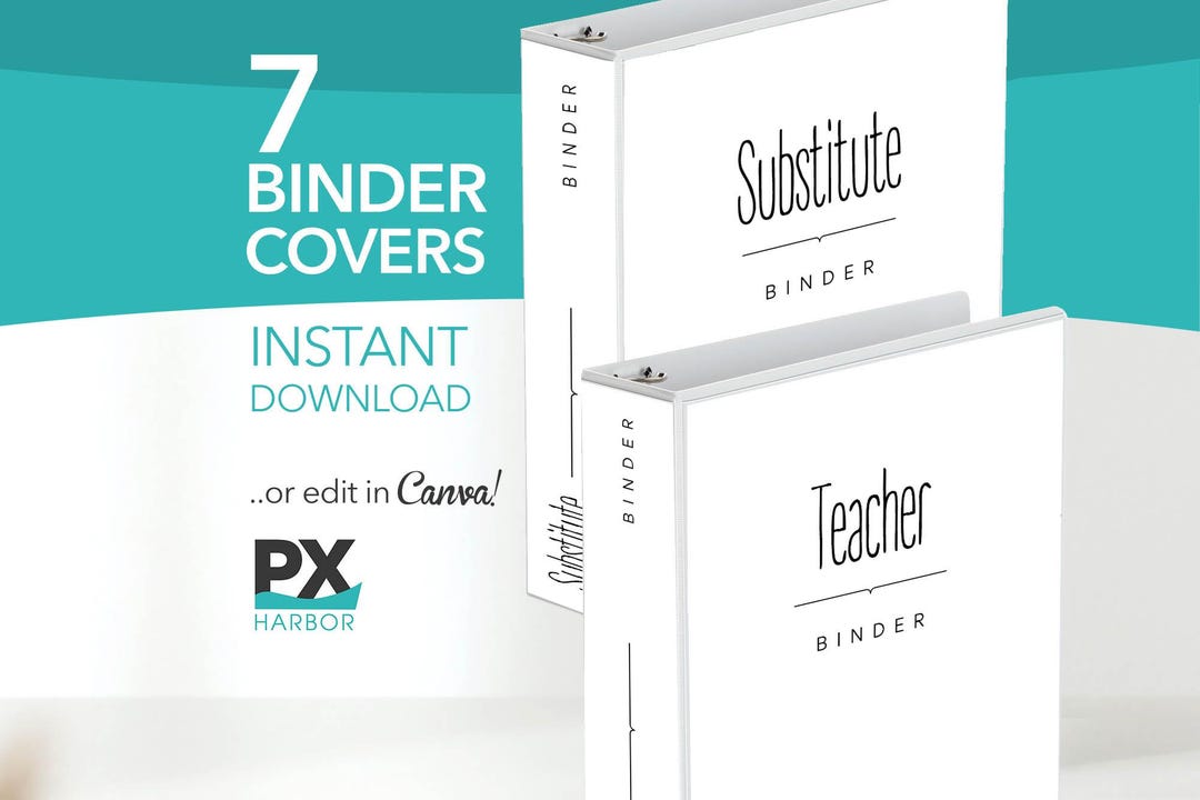 Editable Teacher Binder Covers, Modern Font Classroom Organizer ...