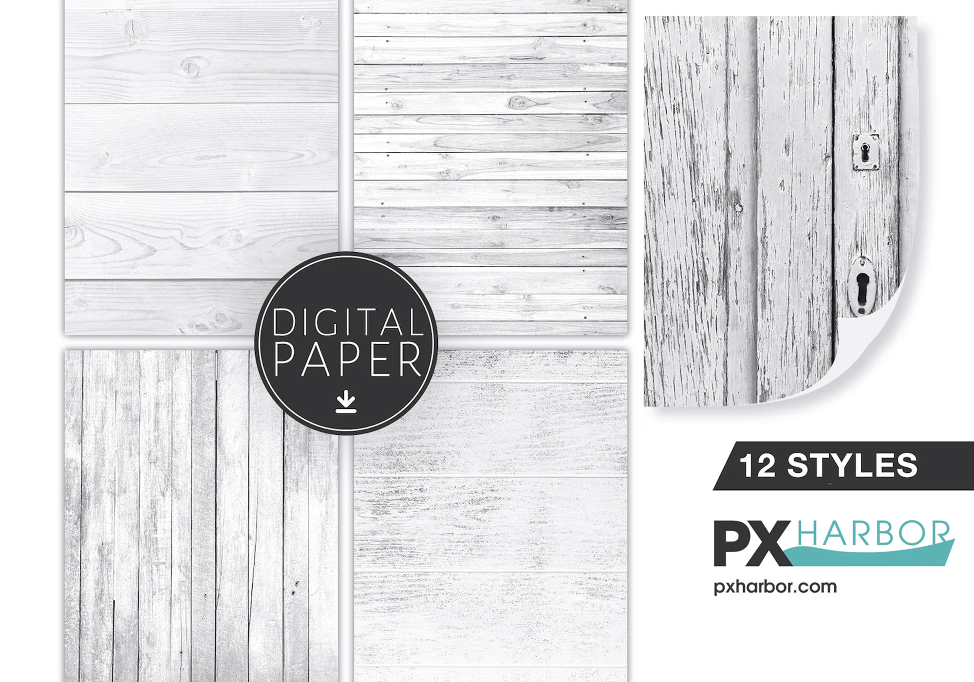 12 Shiplap Papers, Farmhouse, Printable Digital Download, 300 Dpi JPG ...