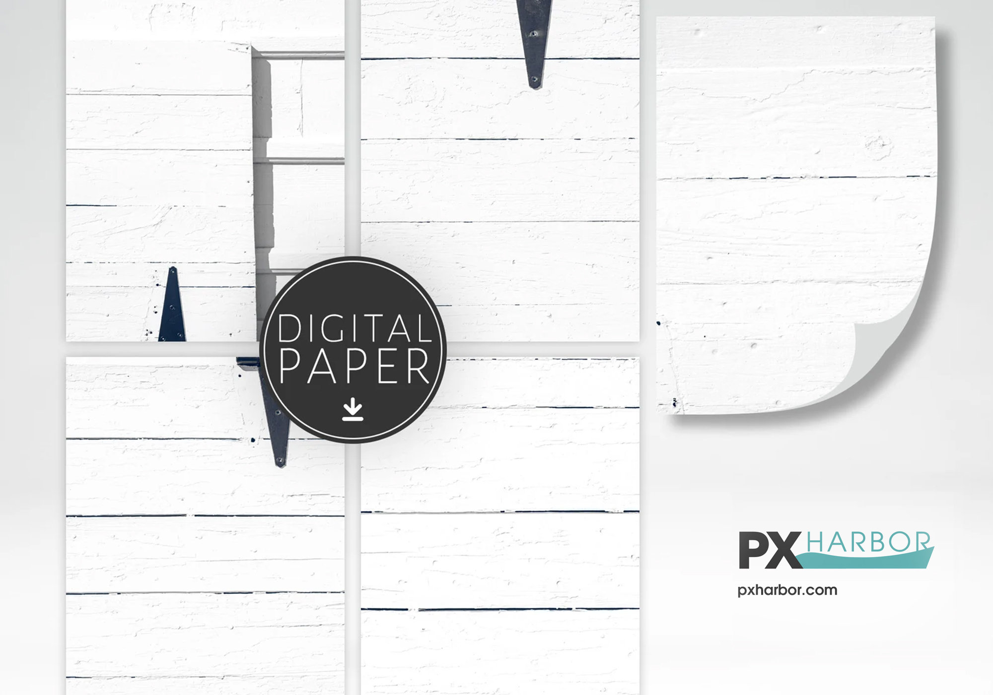 5 Shiplap Papers, Shutters, Farmhouse, Printable Digital Download Paper ...