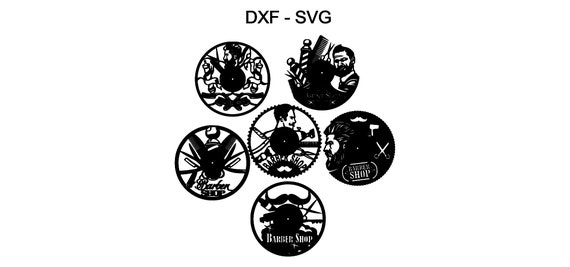 Clock DXF SVG File - Etsy