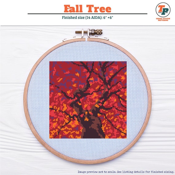 Fall Tree Cross Stitch Pattern / X-stitch Pattern / Cross - Etsy