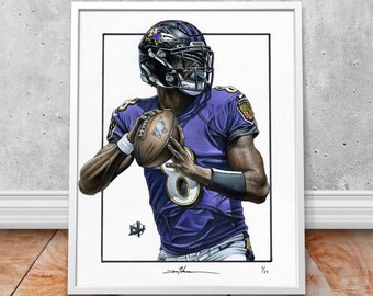 Lamar Jackson Wall Art - Etsy