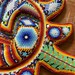 Huge Huichol Beaded Sun Moon Eclipse// Unusual Sculptural Blue - Etsy