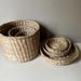 Three Nesting Baskets// Grass Design of Vintage Finely Woven Container ...