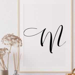 Printable Letter M M Letter Art Print M Initial Digital - Etsy