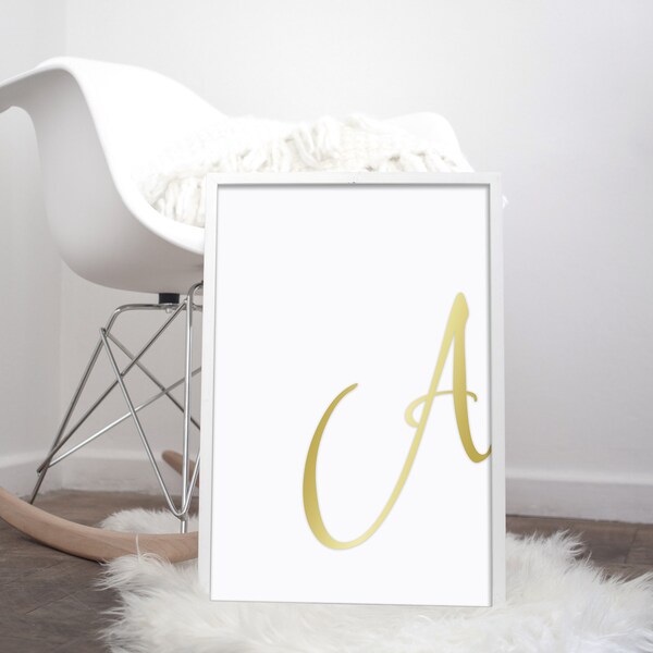 Initial Wall Art - Etsy