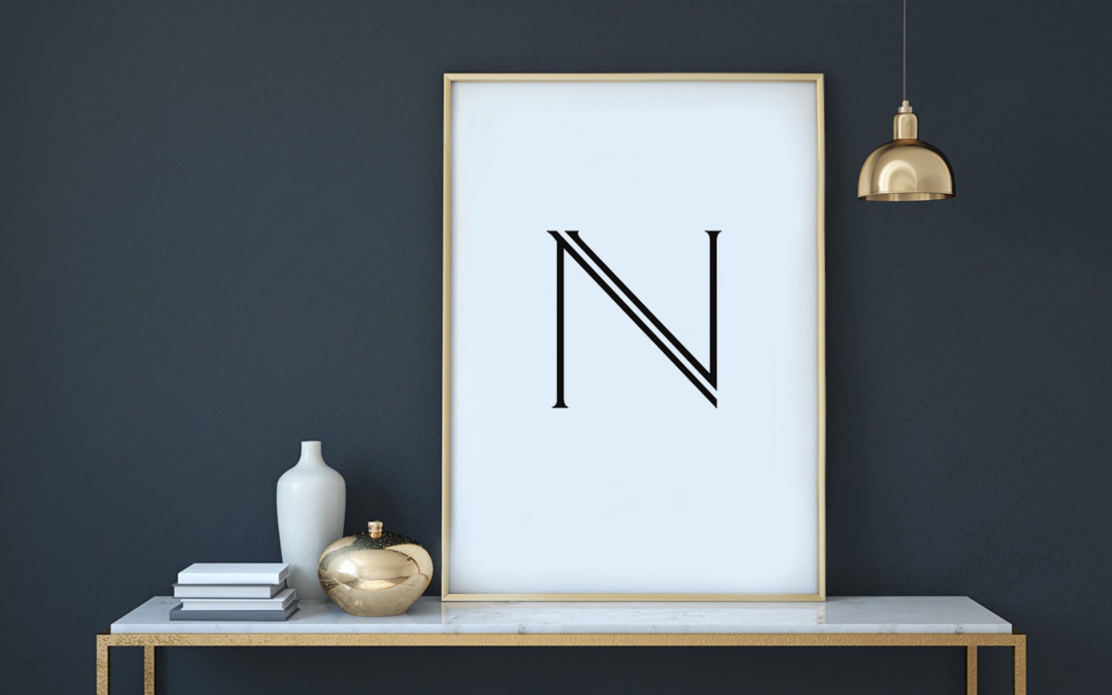 Printable Letter N Letter Art Print N Initial Digital Wall Poster ...