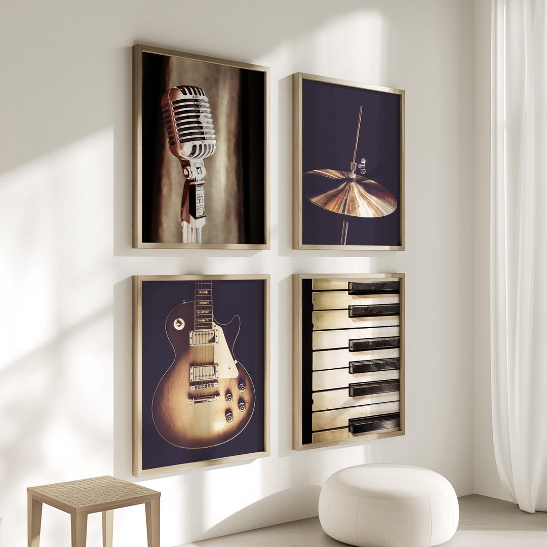 Music Prints Printable Music Art Digital Music Photography Microphone ...